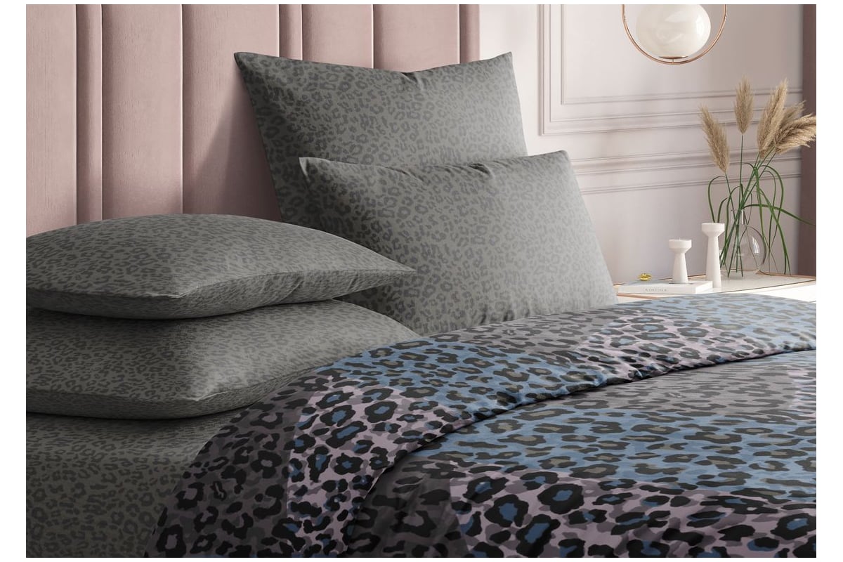 Комплект постельного белья Guten Morgen поплин, рис.1052, Panther 2 ...
