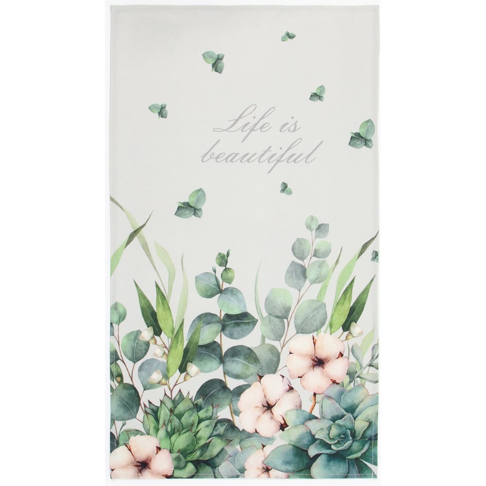 Полотенце Этель Eucalyptus 40x73 см, 100% хлопок, саржа 190 г/м2 ...