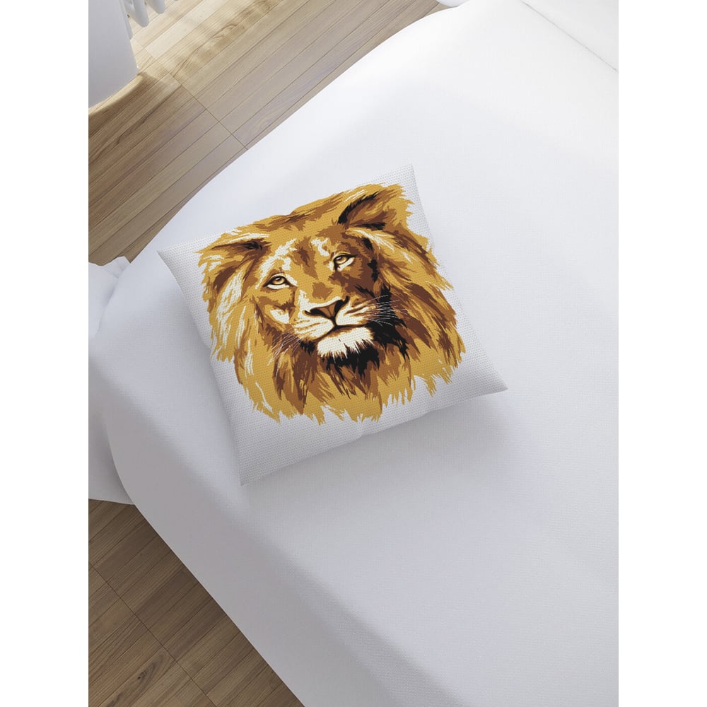 Наволочка декоративная JoyArty на молнии, чехол на подушку Царь зверей 45x45 см sl_14691 ...