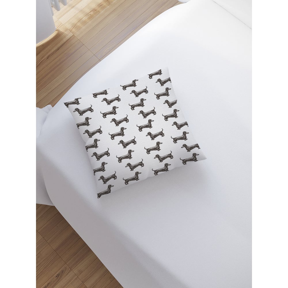 Наволочка декоративная JoyArty на молнии, чехол на подушку Длинноносая такса 45x45 см sl_92447 ...