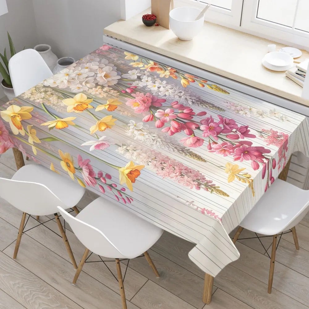 Прямоугольная водоотталкивающая скатерть JoyArty на стол Прекрасное цветение 120x145 tcox_sd1956 ...