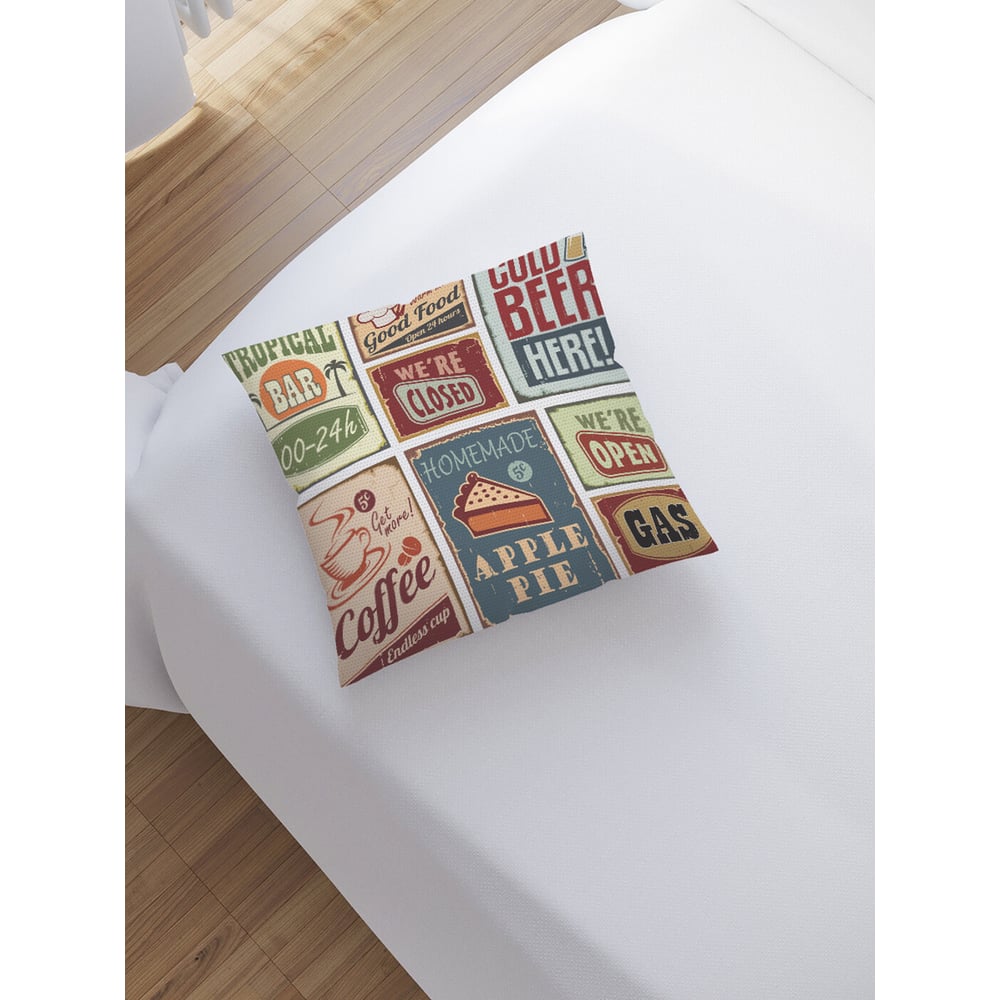 Декоративная наволочка на молнии JoyArty Пляжные вывески 45x45 см sl_9678 - выгодная цена ...