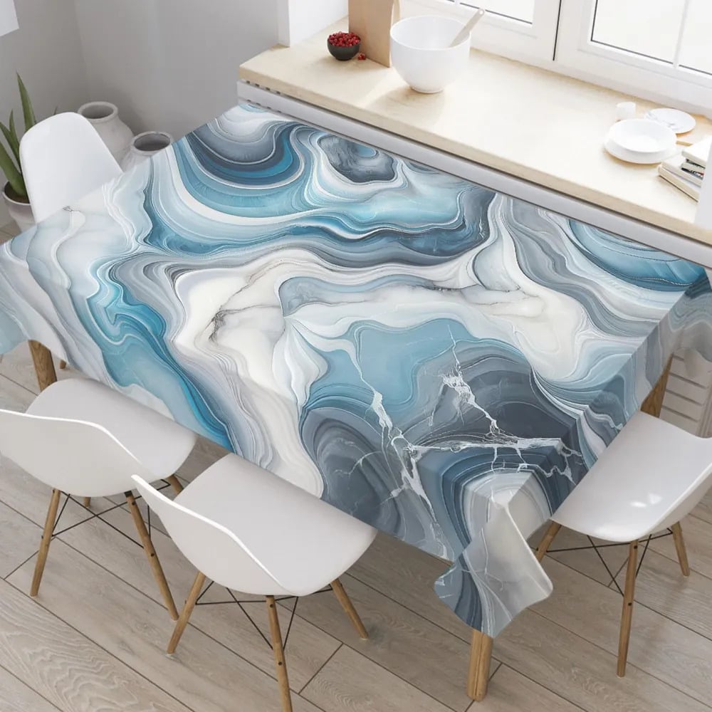 Прямоугольная тканевая скатерть на стол с рисунком JoyArty "Мраморная живопись" 120 на 145 см tc ...