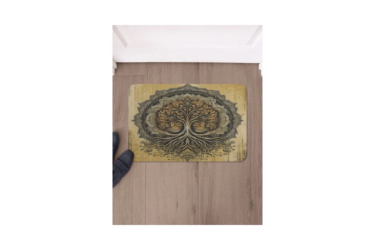 Коврик в прихожую JoyArty прямоугольный Дерево жизни 58x38 см sbmrec_sd3506_58x38 - выгодная ...