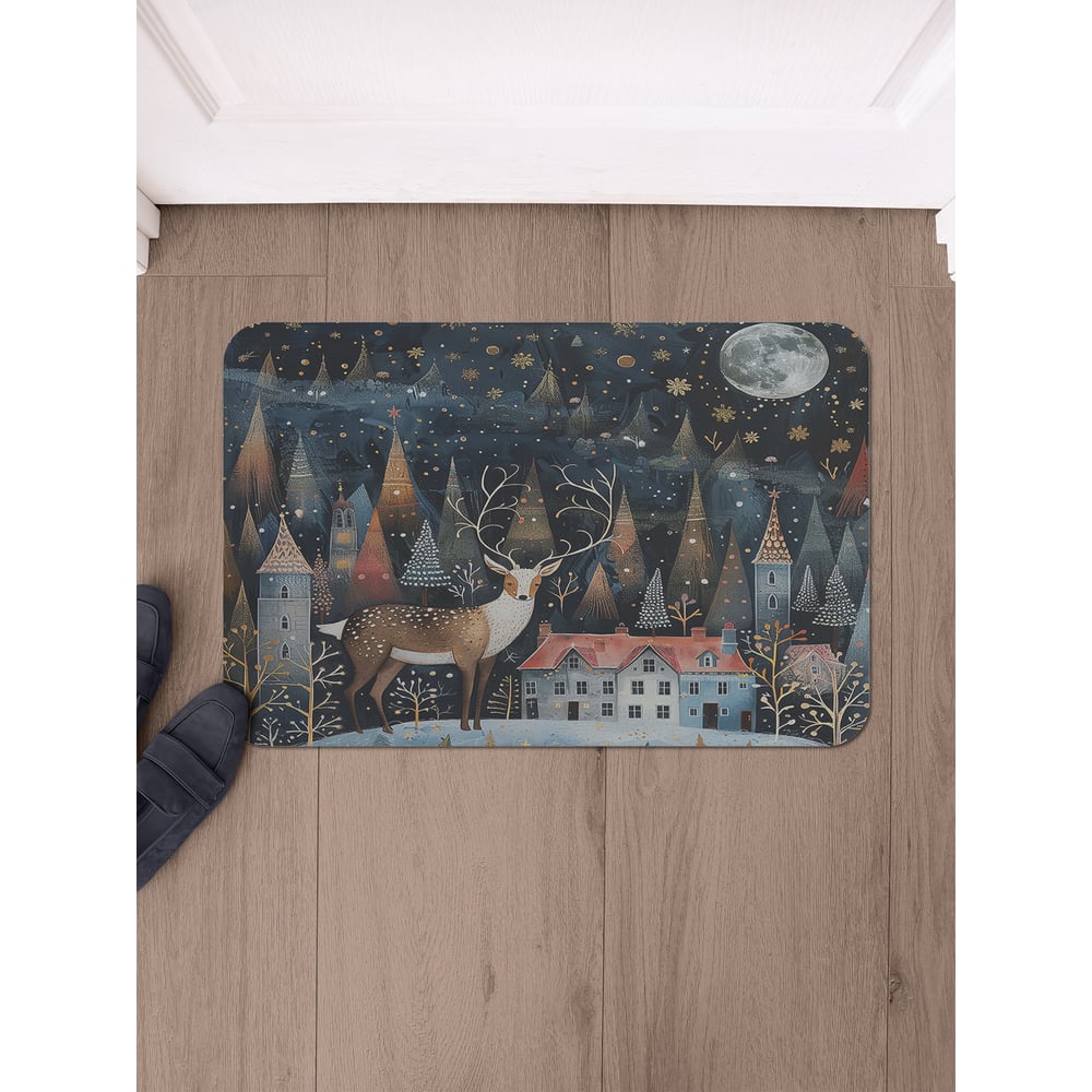 Коврик в прихожую JoyArty прямоугольный Заблудившись ночью 58x38 см sbmrec_sd3986_58x38 ...