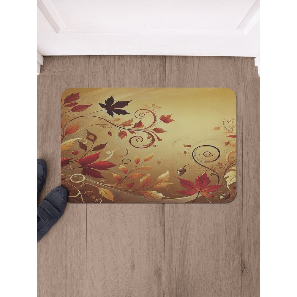 Коврик в прихожую JoyArty прямоугольный Листья на ветру 58x38 см sbmrec_sd4008_58x38 - выгодная ...