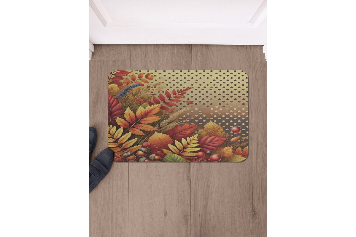 Коврик в прихожую JoyArty прямоугольный Осенняя композиция 58x38 см sbmrec_sd4016_58x38 ...