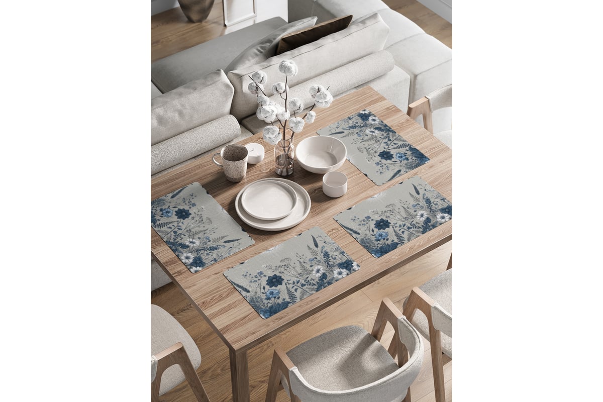 Сервировочные салфетки на стол JoyArty "Фазы луны", 30x46 см , ser002_sd3528_30x46 - выгодная ...