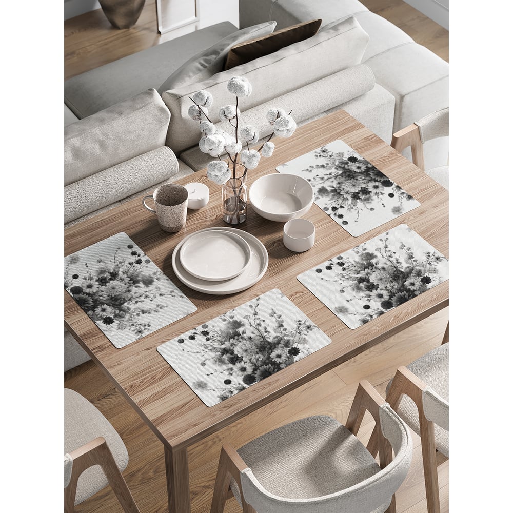 Сервировочные салфетки на стол JoyArty "Букет с поля", 30x46 см , ser002_sd3588_30x46 - выгодная ...