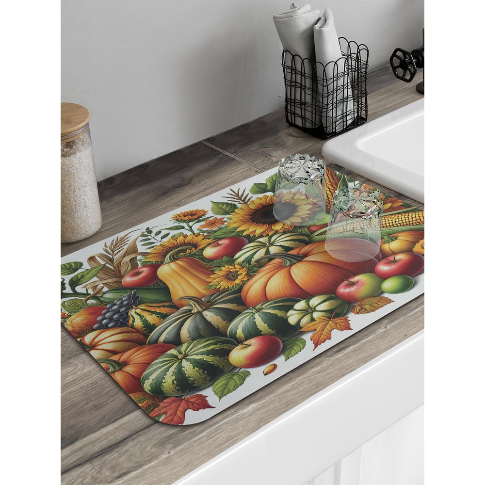 Коврик для сушки посуды JoyArty Фруктовая поляна 58x38 см sbmrec_sd4024_58x38 - выгодная цена ...
