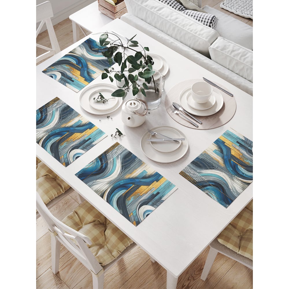 Салфетки на стол для сервировки прямоугольные, плейсмат JoyArty "Быстрый путь", 32x46 см, в ...