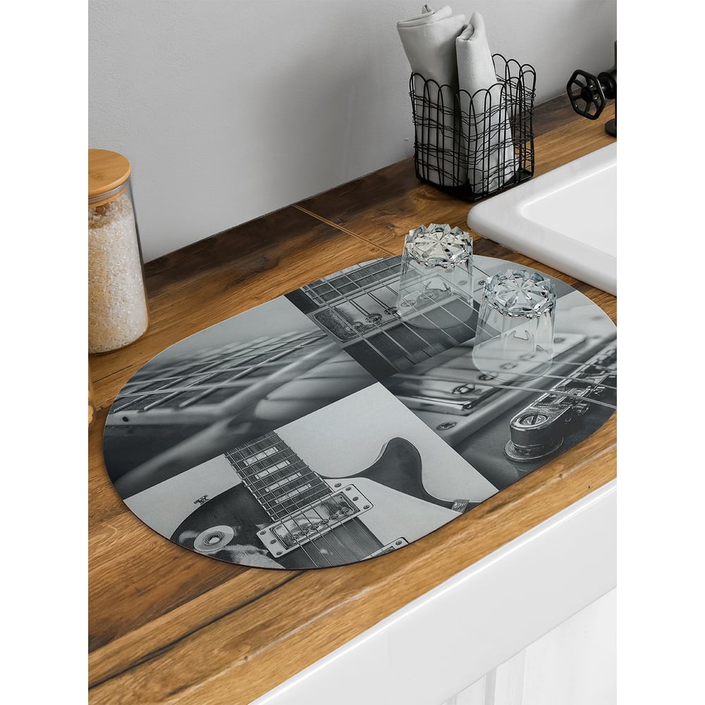 Коврик для сушки посуды JoyArty Гитара овальный 58x38 см sbm_430067_58x38 - выгодная цена ...