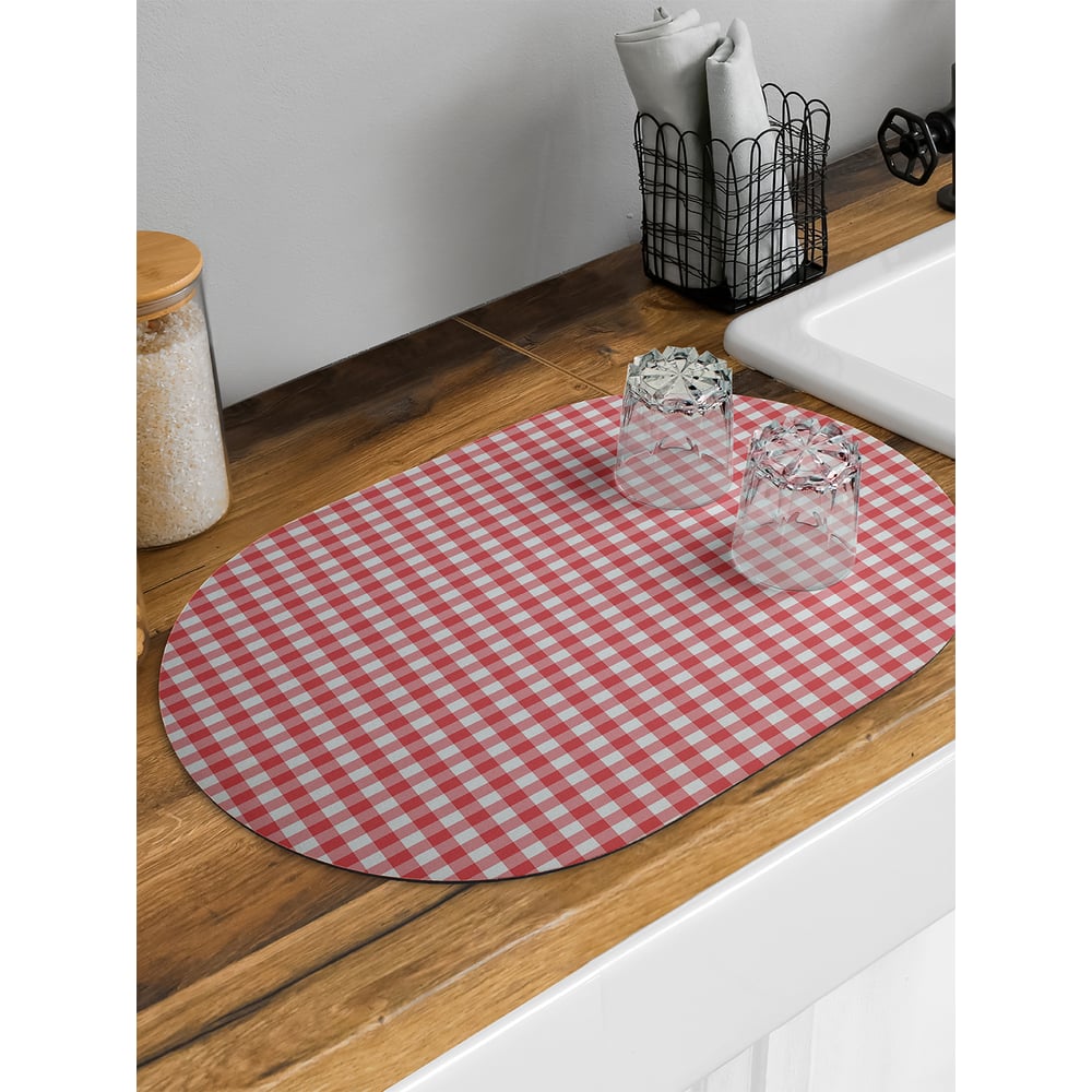 Коврик для сушки посуды впитывающий для кухни JoyArty Итальянский стиль овальный 58x38 см sbm ...