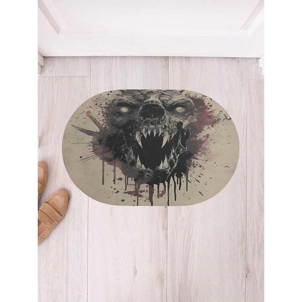 Коврик в прихожую JoyArty овальный Монстр в темноте 58x38 см sbm_sd3853_58x38 - выгодная цена ...