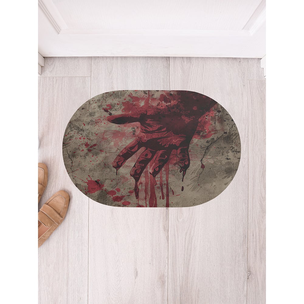 Коврик в прихожую JoyArty овальный Кровавый след 58x38 см sbm_sd3848_58x38 - выгодная цена ...