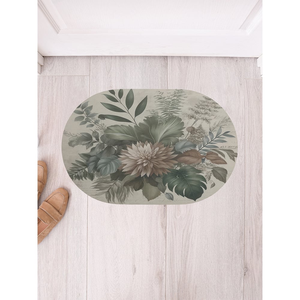 Коврик в прихожую JoyArty овальный Винтажные цветы 58x38 см sbm_sd3553_58x38 - выгодная цена ...