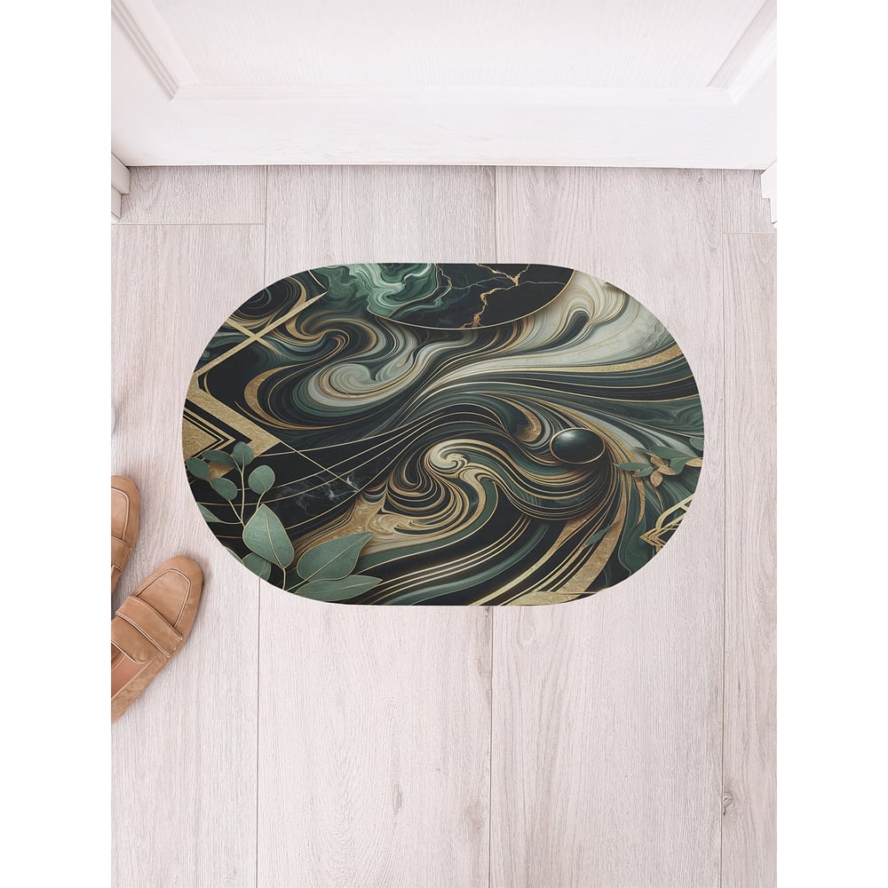 Коврик в прихожую JoyArty овальный Магический мрамор 58x38 см sbm_sd3495_58x38 - выгодная цена ...