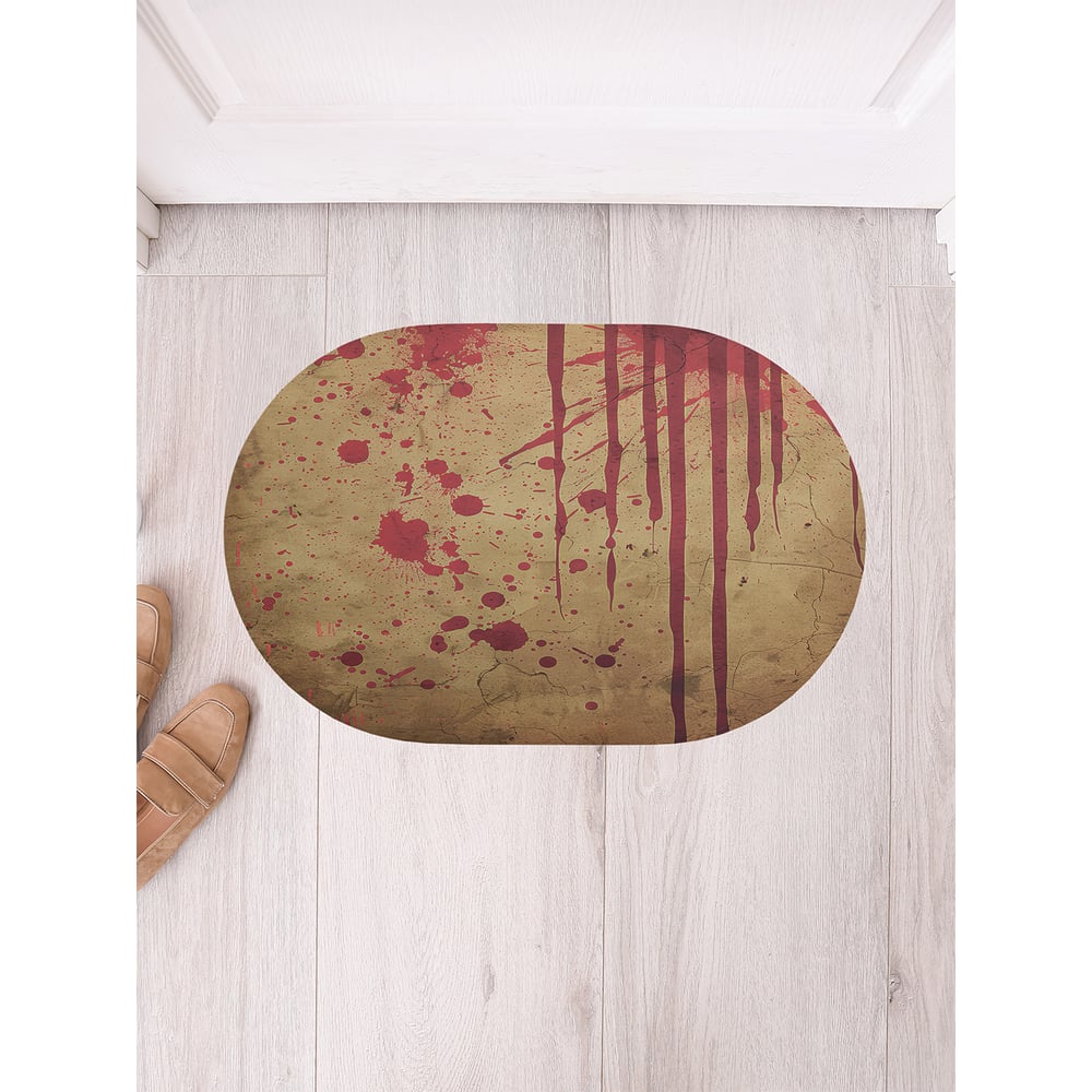 Коврик в прихожую JoyArty овальный Кровавая стена 58x38 см sbm_sd3846_58x38 - выгодная цена ...