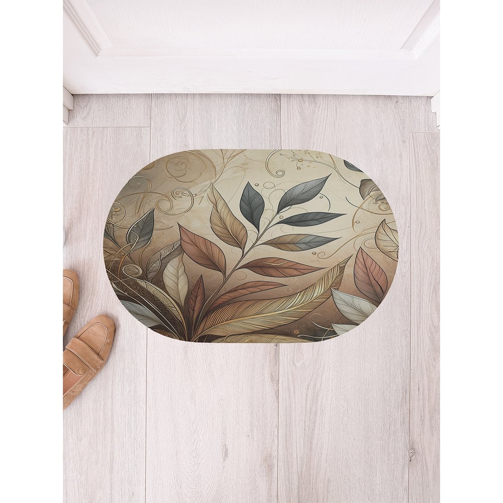 Коврик в прихожую JoyArty овальный Раскраска листьев 58x38 см sbm_sd3481_58x38 - выгодная цена ...