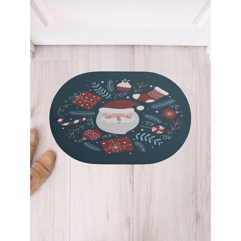 Коврик придверный грязезащитный в прихожую JoyArty с принтом Счастливый ...