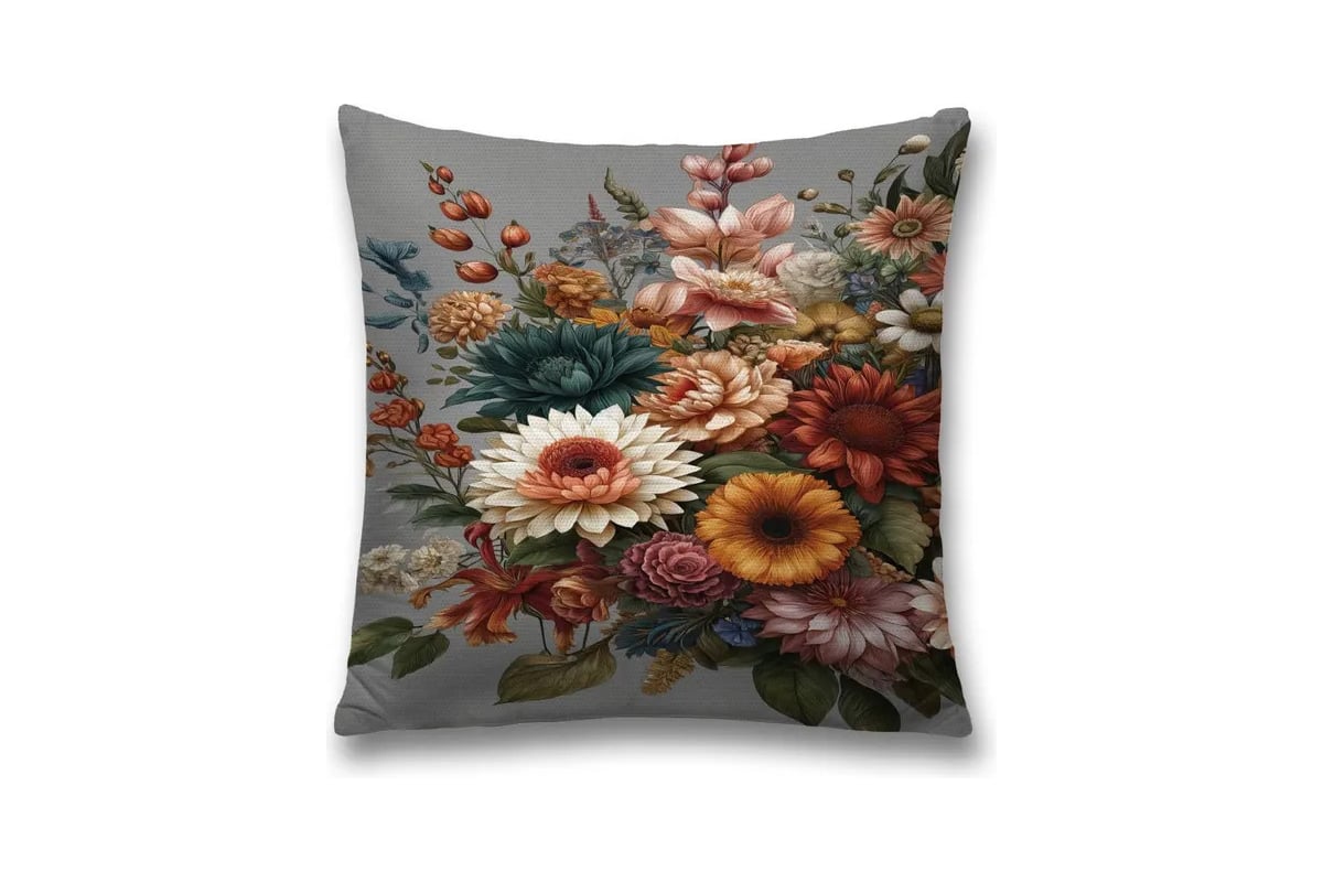 Декоративная наволочка на молнии JoyArty Сухоцветы осени 45x45 см sl_sd3419 - выгодная цена ...