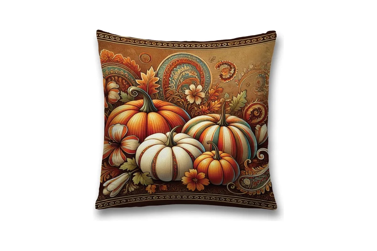 Декоративная наволочка на молнии JoyArty Тыквенная поляна 45x45 см sl_sd4011 - выгодная цена ...