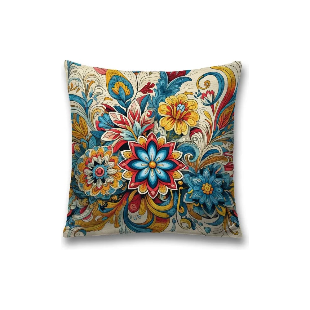 Декоративная наволочка на молнии JoyArty Роспись хохлома 45x45 см sl_sd3582 - выгодная цена ...