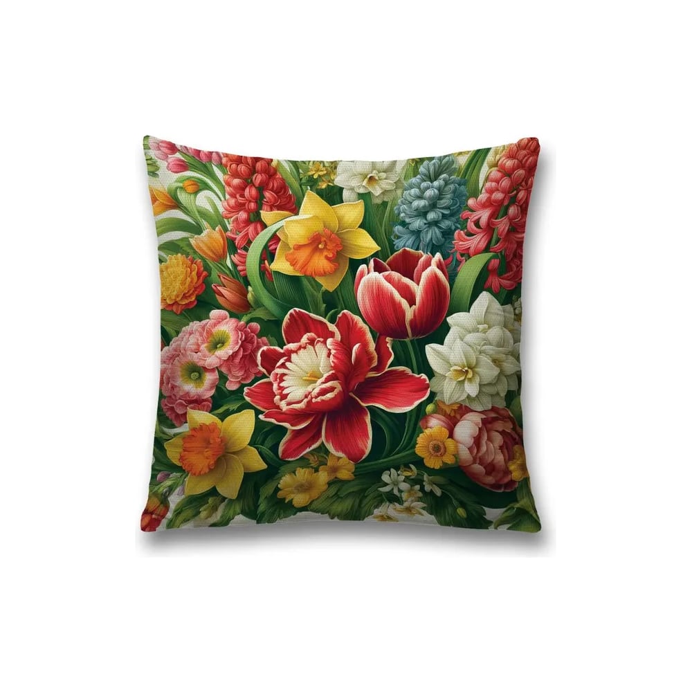 Декоративная наволочка на молнии JoyArty Цветочный букет 45x45 см sl_sd3558 - выгодная цена ...