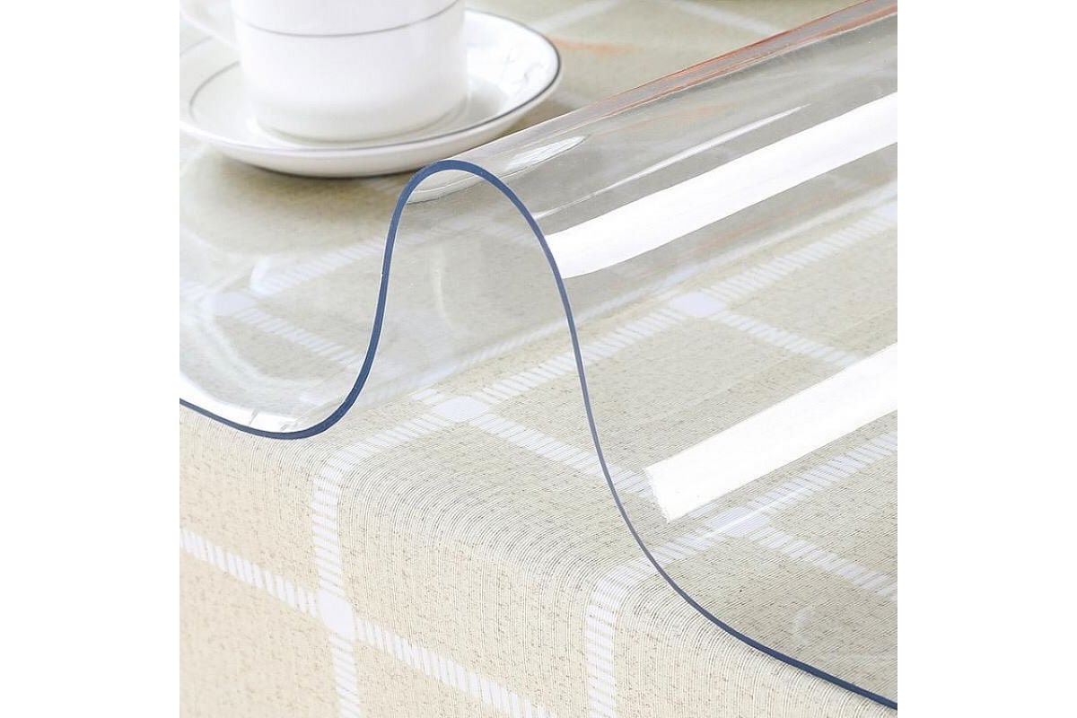 Прозрачная скатерть Dekorelle гибкое стекло, 120х60 см, толщина 2 мм ...