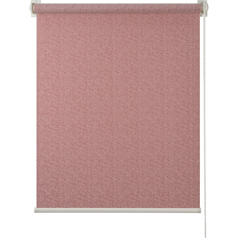 Рулонная штора ПраймДекор жаккард миниролло, брусничный, 90х170 см ...