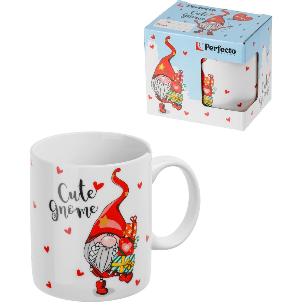 Кружка керамическая PERFECTO LINEA CUTE GNOME-2 в коробке, 350 мл 30 ...