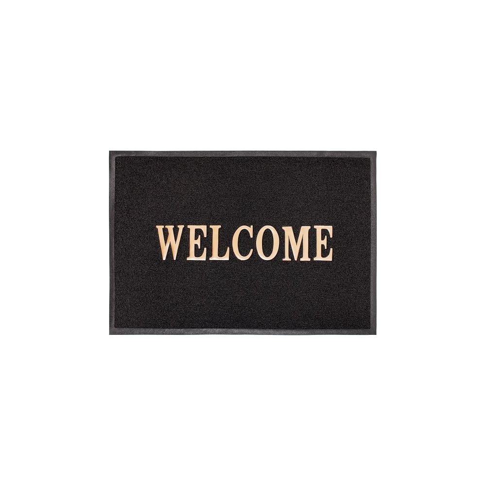 Придверный пористый коврик ComeForte Welcome 40х60 см черный WM-01 ...