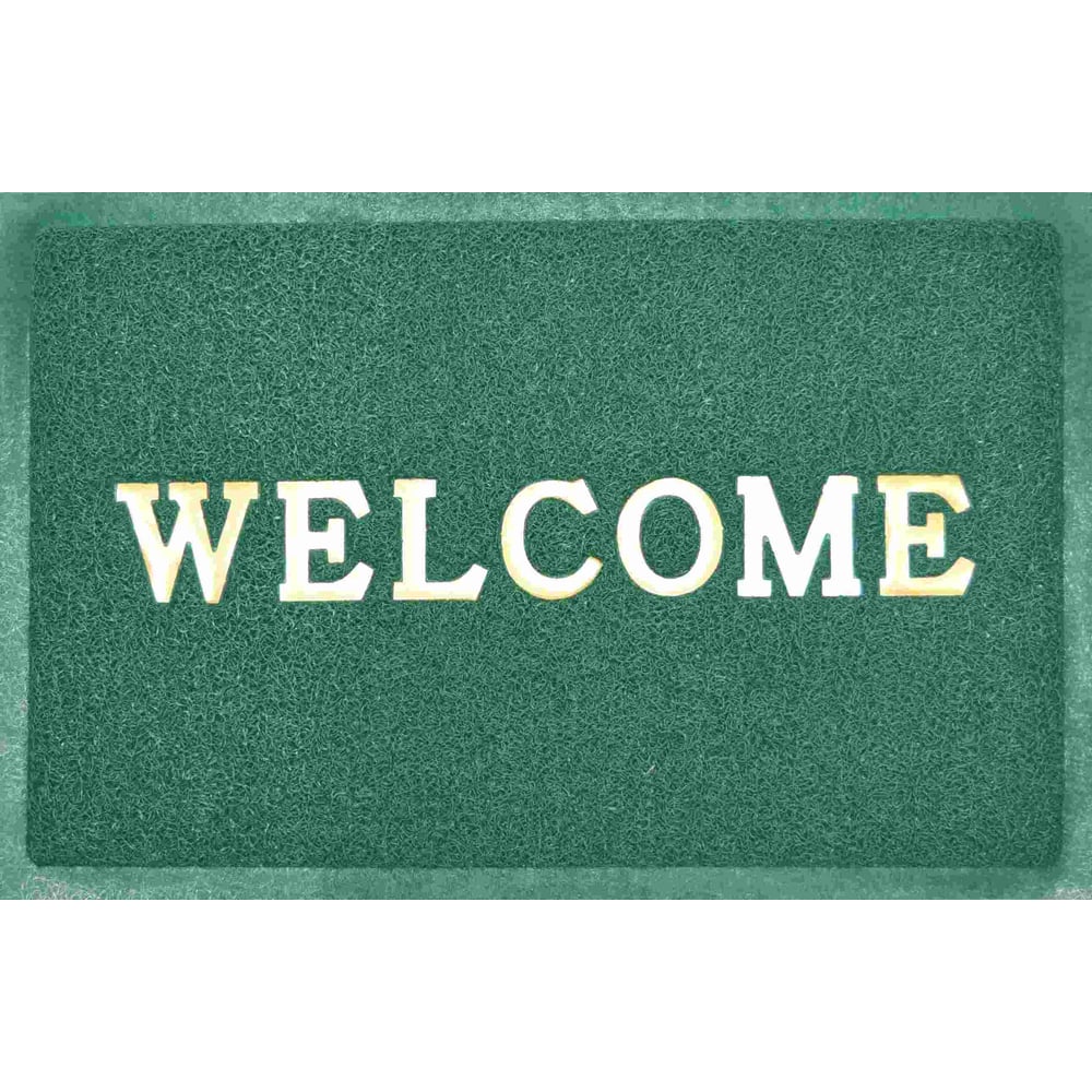 Придверный пористый коврик ComeForte Welcome 40х60 см зеленый WM-04 ...