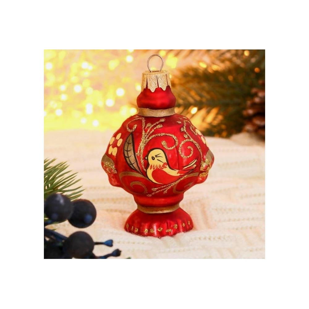 Елочное украшение Сималенд Самовар Народные Узоры, в подарочной ...