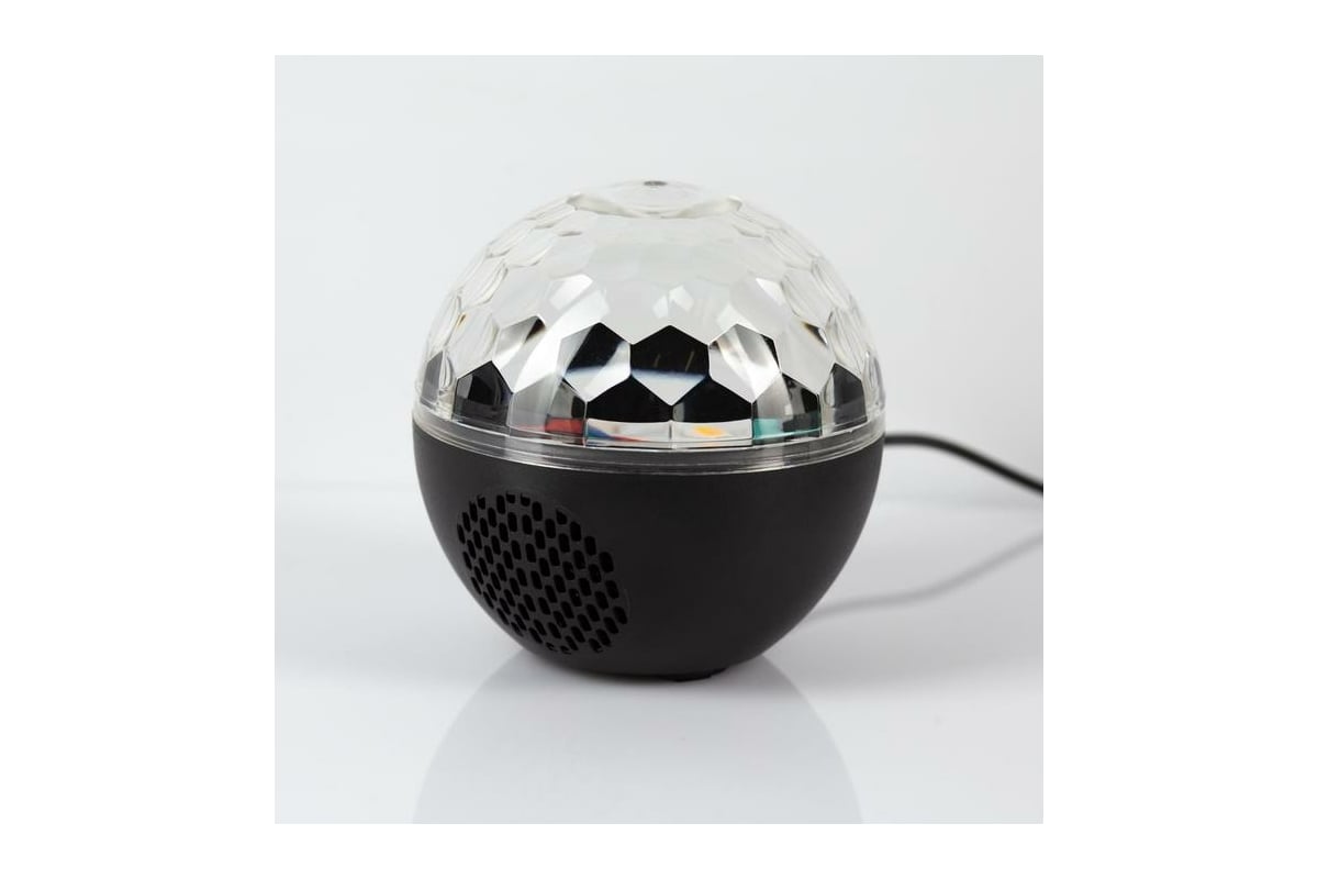 Диско-шар Luazon Сфера, USB, d=12 см, пульт, динамик, Bluetooth, RGB ...