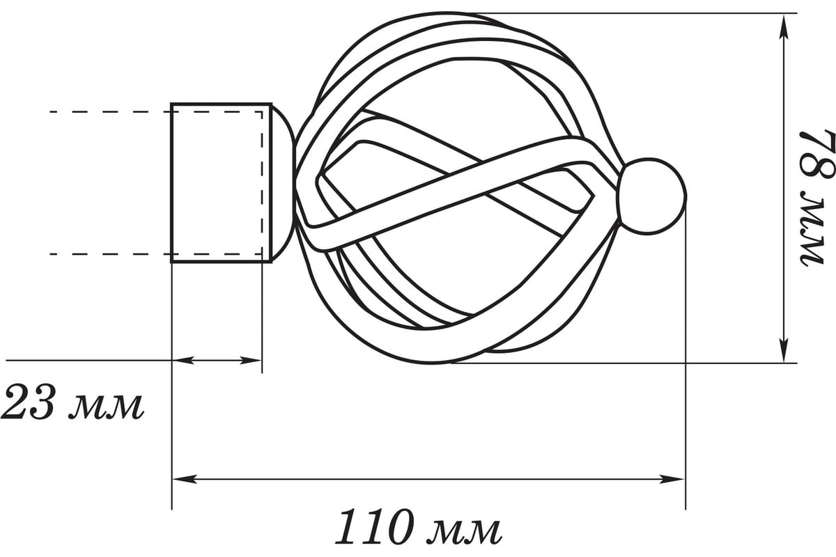 Наконечник Peora Булава Сатин 28 мм 2 шт SN 57058 - выгодная цена ...