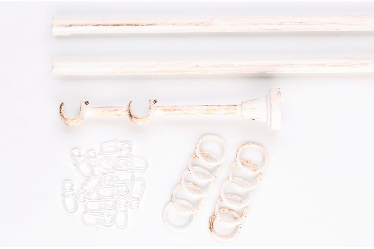 Двойной карниз DDA DIY 16 мм, в коробе, открытый кронштейн, белое ...