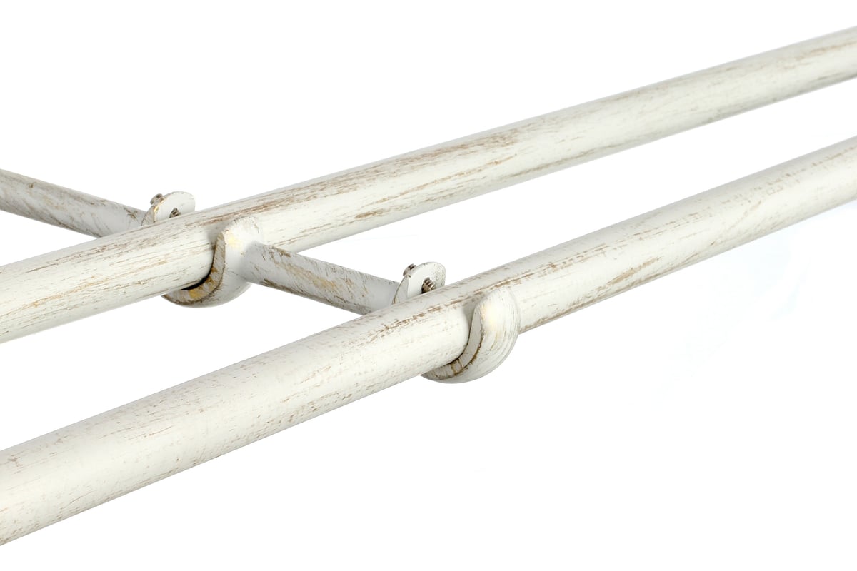 Двойной карниз DDA DIY 16 мм, в коробе, открытый кронштейн, белое ...