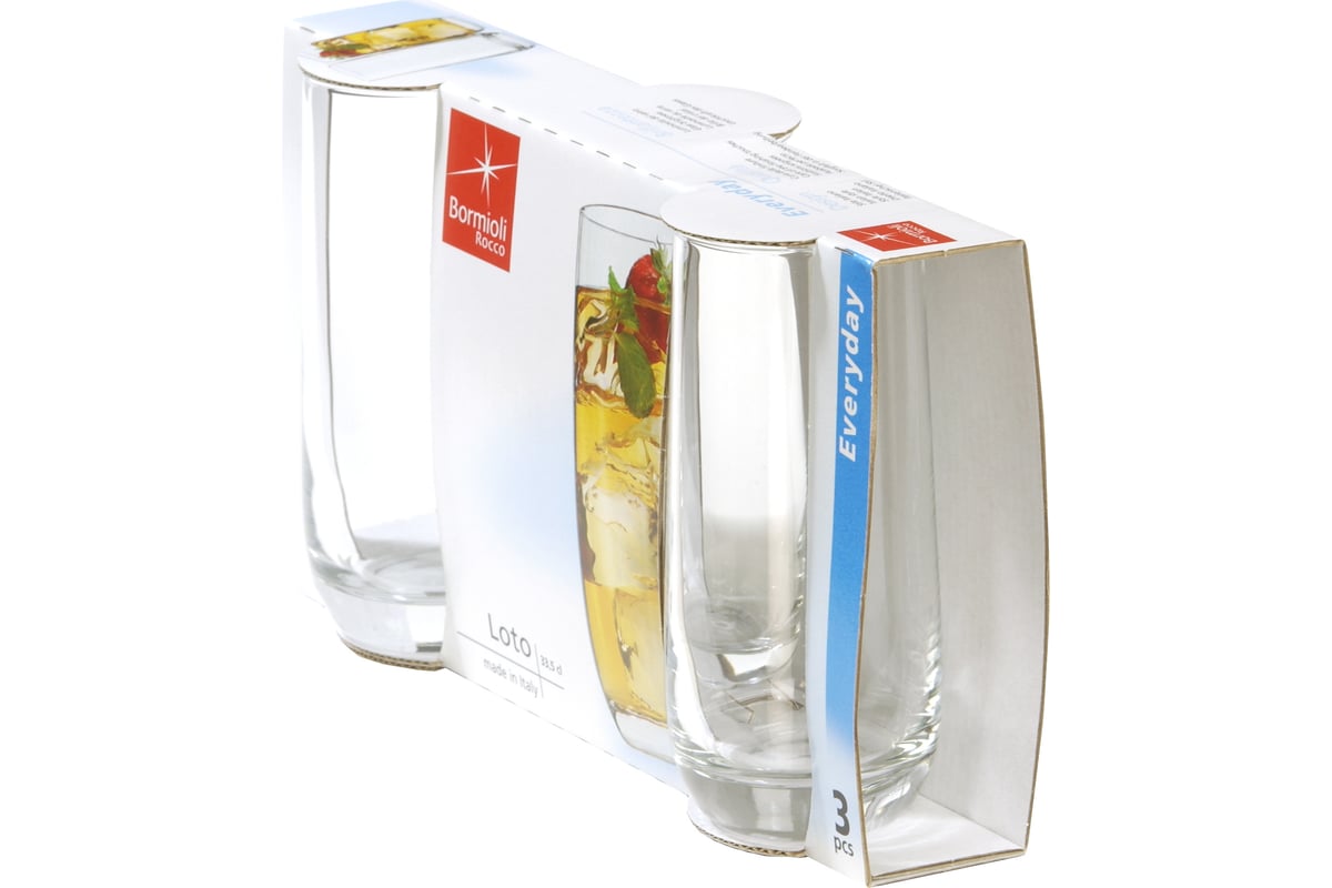 Стаканы Bormioli Rocco LOTO LONG DRINK 335 мл, набор 3 шт 10/270 ...