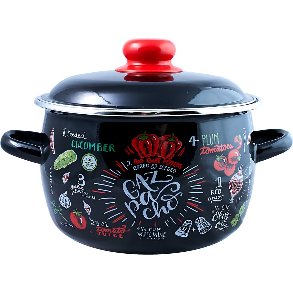 Сферическая эмалированная кастрюля appetite Gazpacho 4 л 1RC201M ...