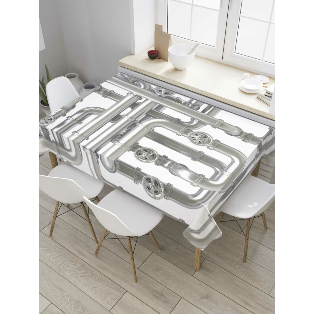 Прямоугольная скатерть JoyArty Лабиринт из труб из сатена tc_36292_120x145 - выгодная цена ...