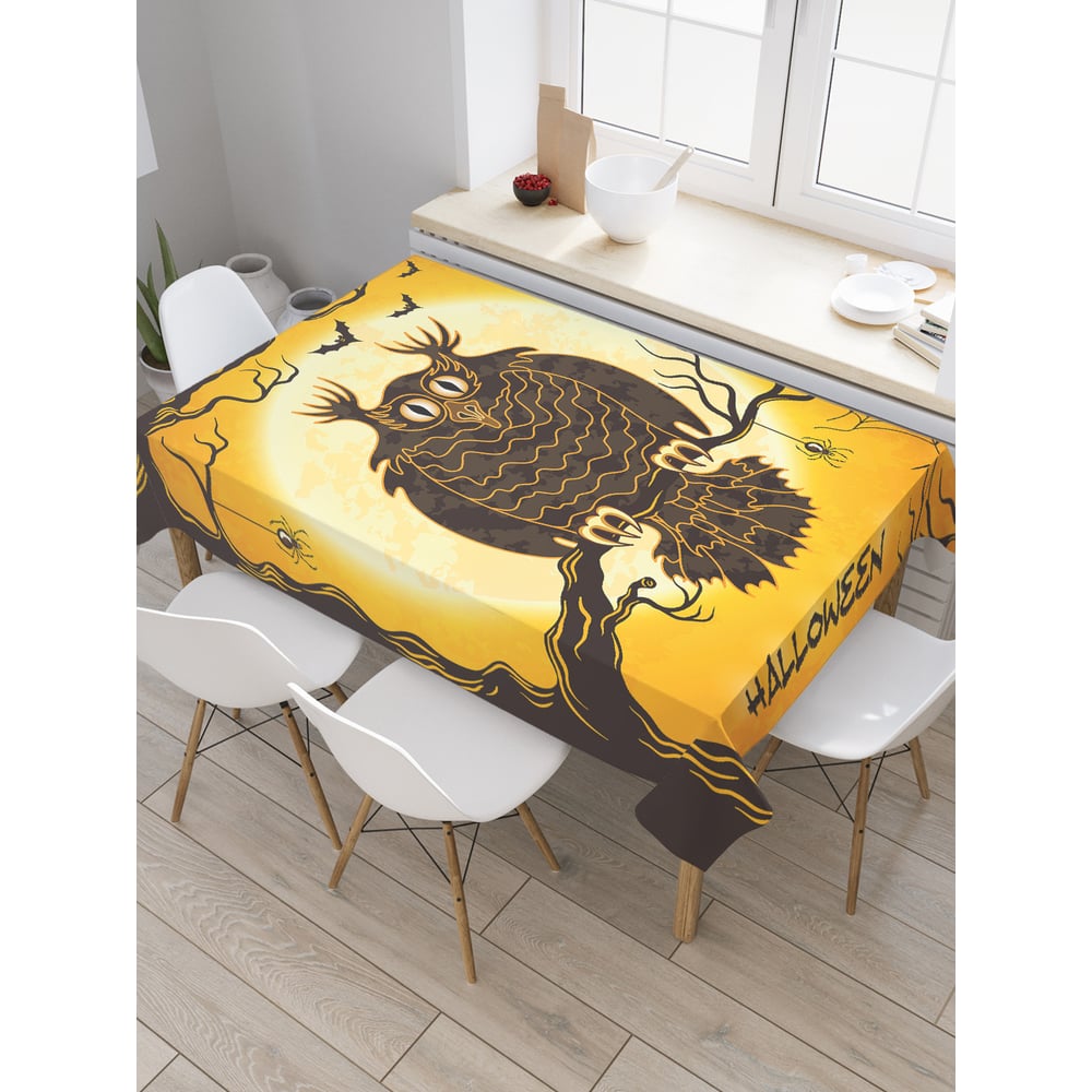 Прямоугольная скатерть JoyArty Ночная сова из сатена tc_18805_120x145 ...