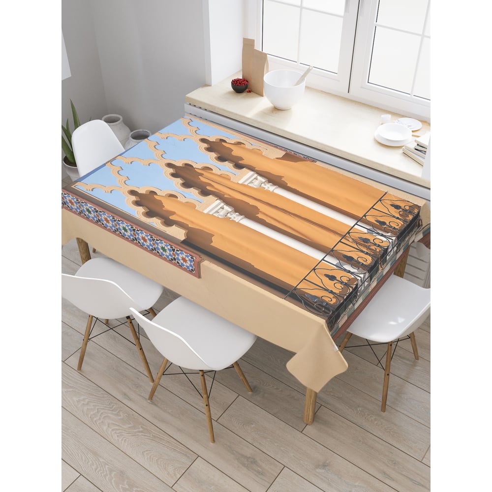 Прямоугольная скатерть JoyArty Окно Султана из сатена tc_9486_120x145 - выгодная цена, отзывы ...