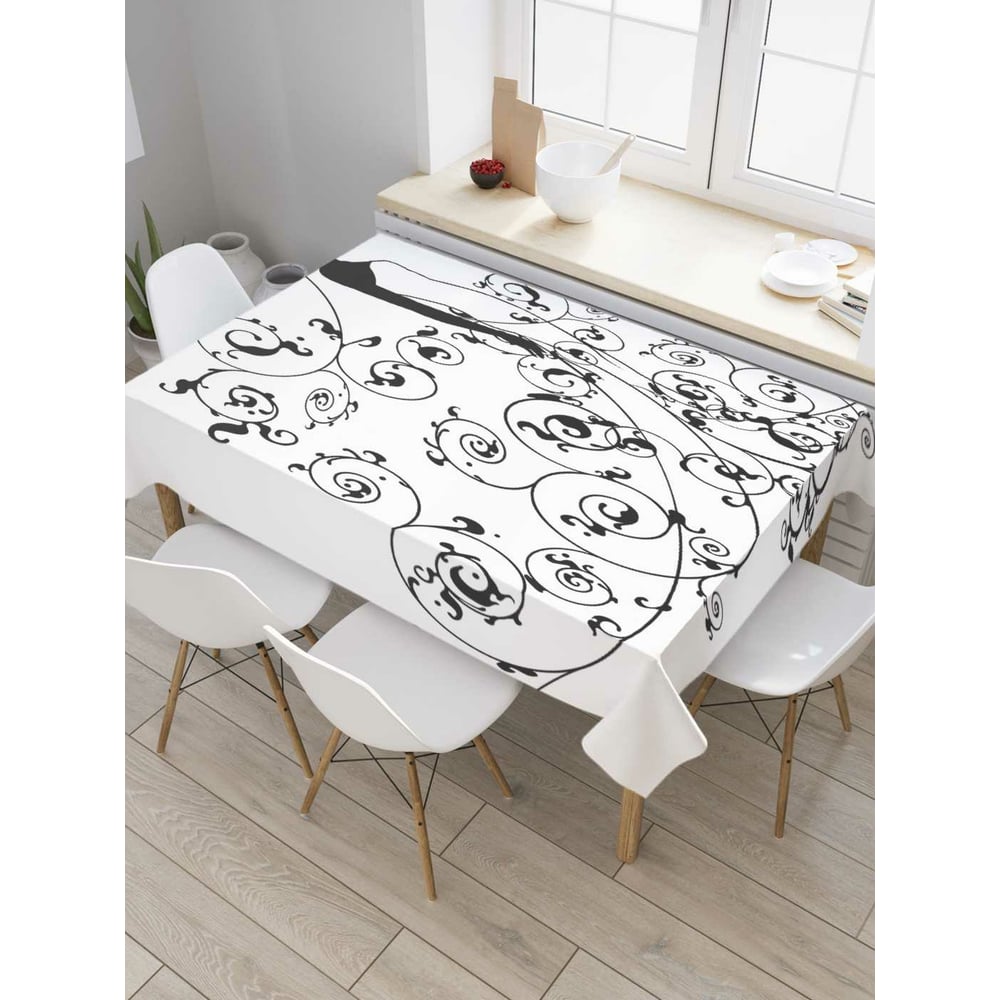 Прямоугольная скатерть JoyArty Платье с завитками из сатена tc_4854 ...