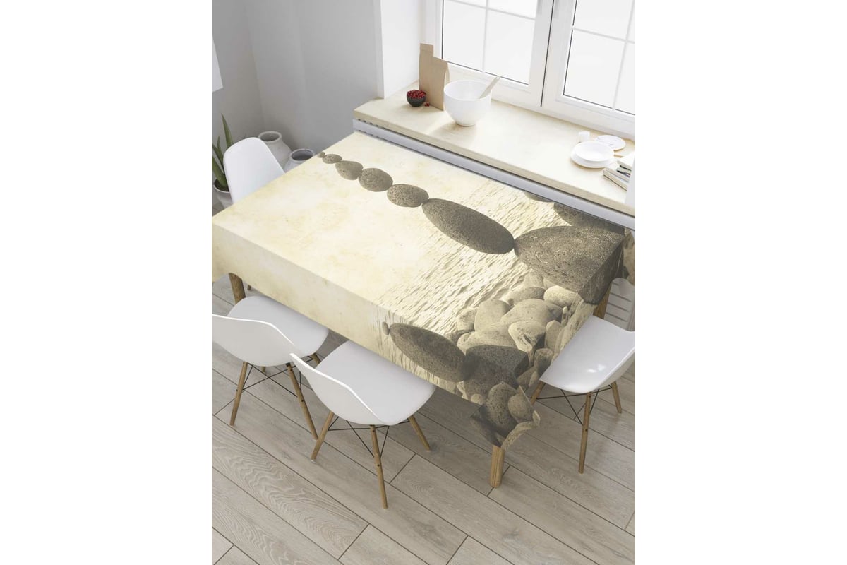 Прямоугольная скатерть JoyArty Каменный баланс из сатена tc_8110_120x145 - выгодная цена, отзывы ...