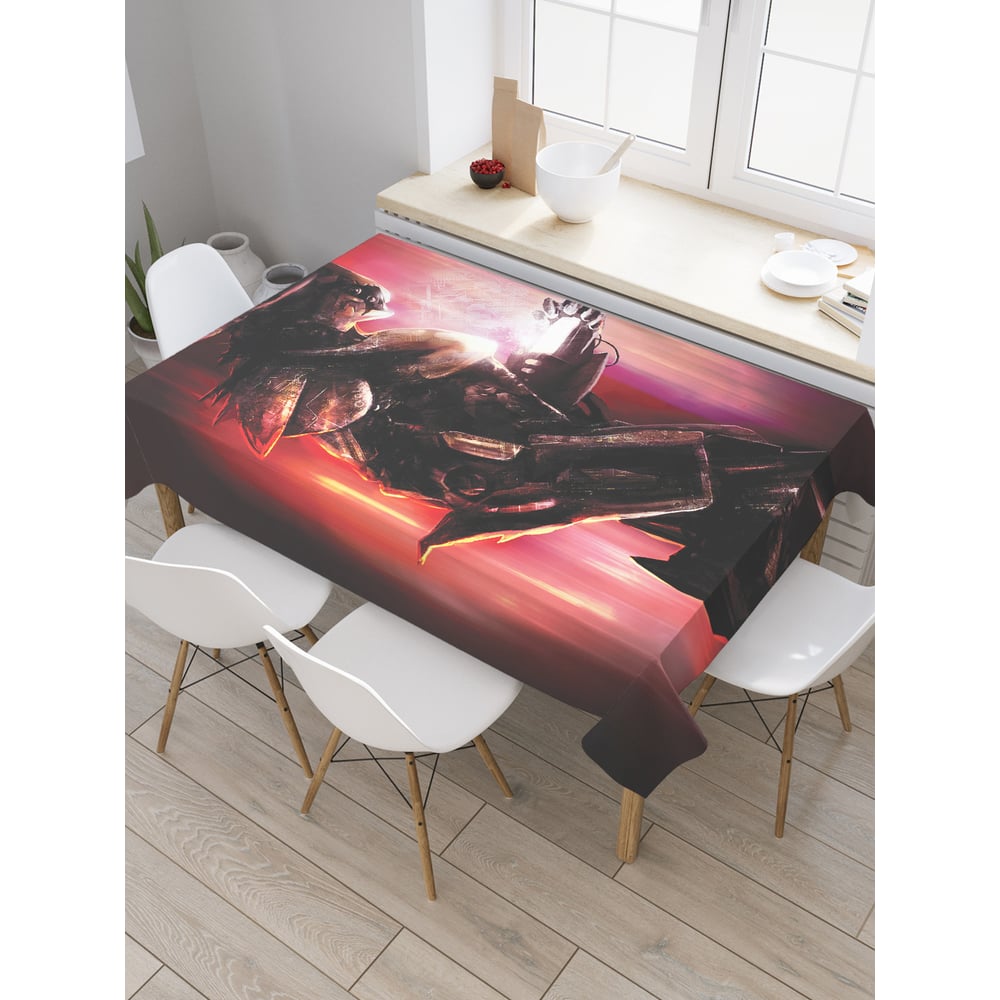 Прямоугольная скатерть JoyArty Доспехи воина из сатена tc_19125_120x145 ...