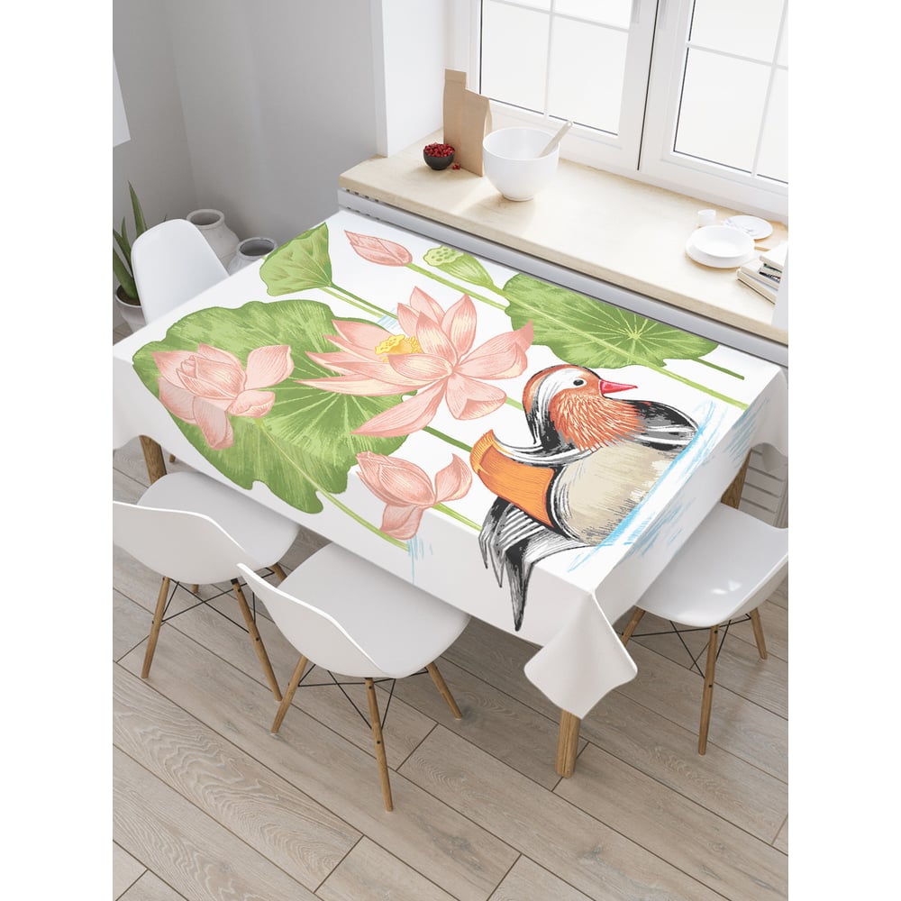 Прямоугольная скатерть JoyArty Птичьи прятки из сатена tc_22351_120x145 - выгодная цена, отзывы ...