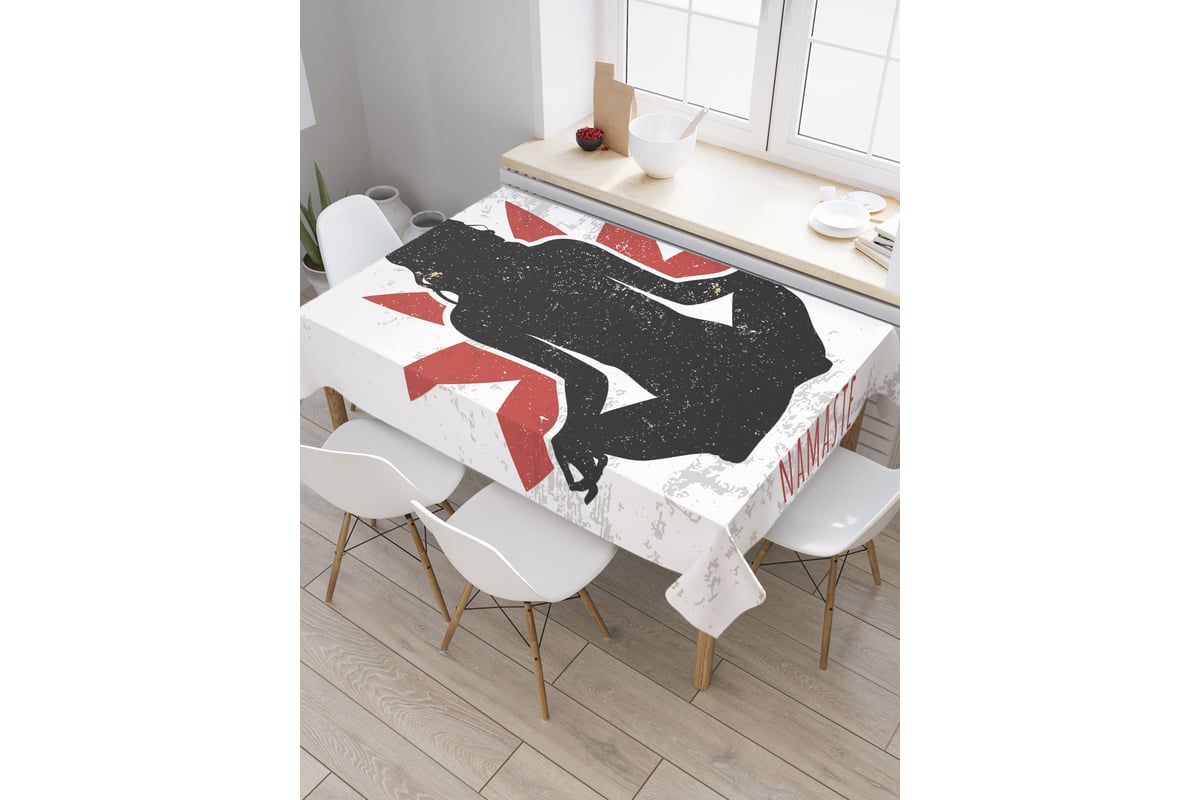 Прямоугольная скатерть JoyArty Намасте из сатена tc_37537_120x145 - выгодная цена, отзывы ...