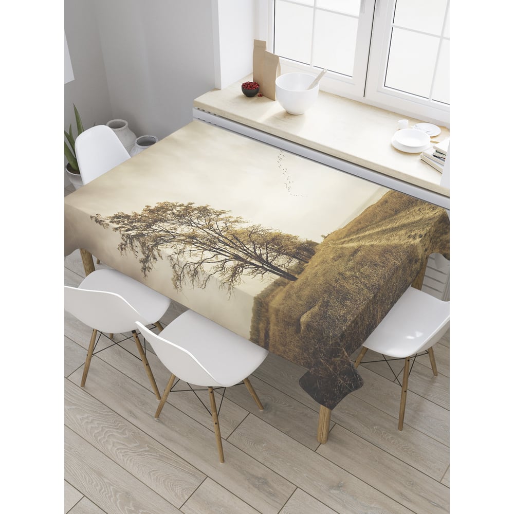 Прямоугольная скатерть JoyArty Птичья дорога из сатена tc_8003_120x145 - выгодная цена, отзывы ...
