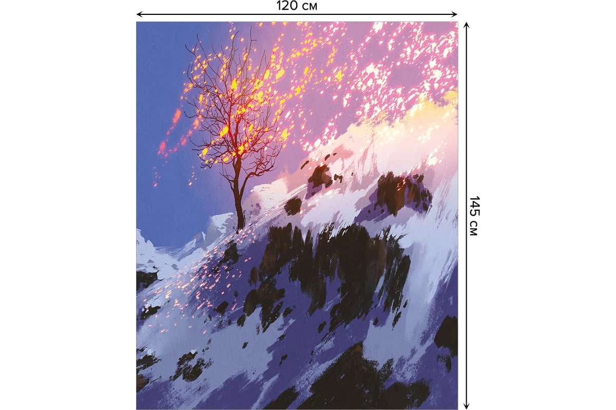 Прямоугольная скатерть JoyArty Сказочная гора из сатена tc_21786_120x145 - выгодная цена, отзывы ...